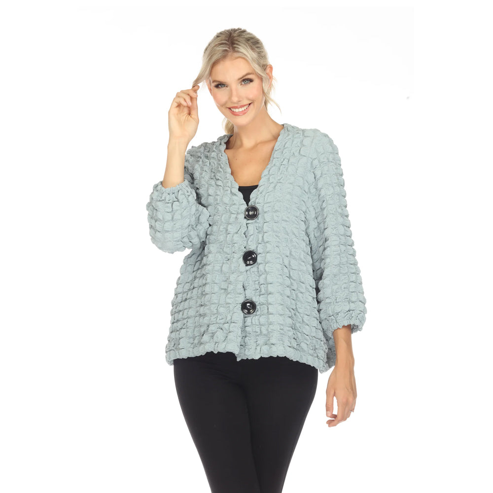 Moonlight Button Front Pucker Jacket in Sage Blue - 3714-BLU – Shop My ...