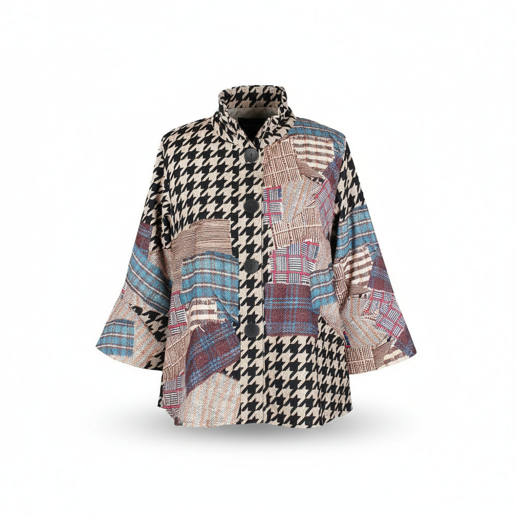 Modern Patchwork Micro-Cord Jacket in Beige/Multi - 5025 – Shop My Fair ...