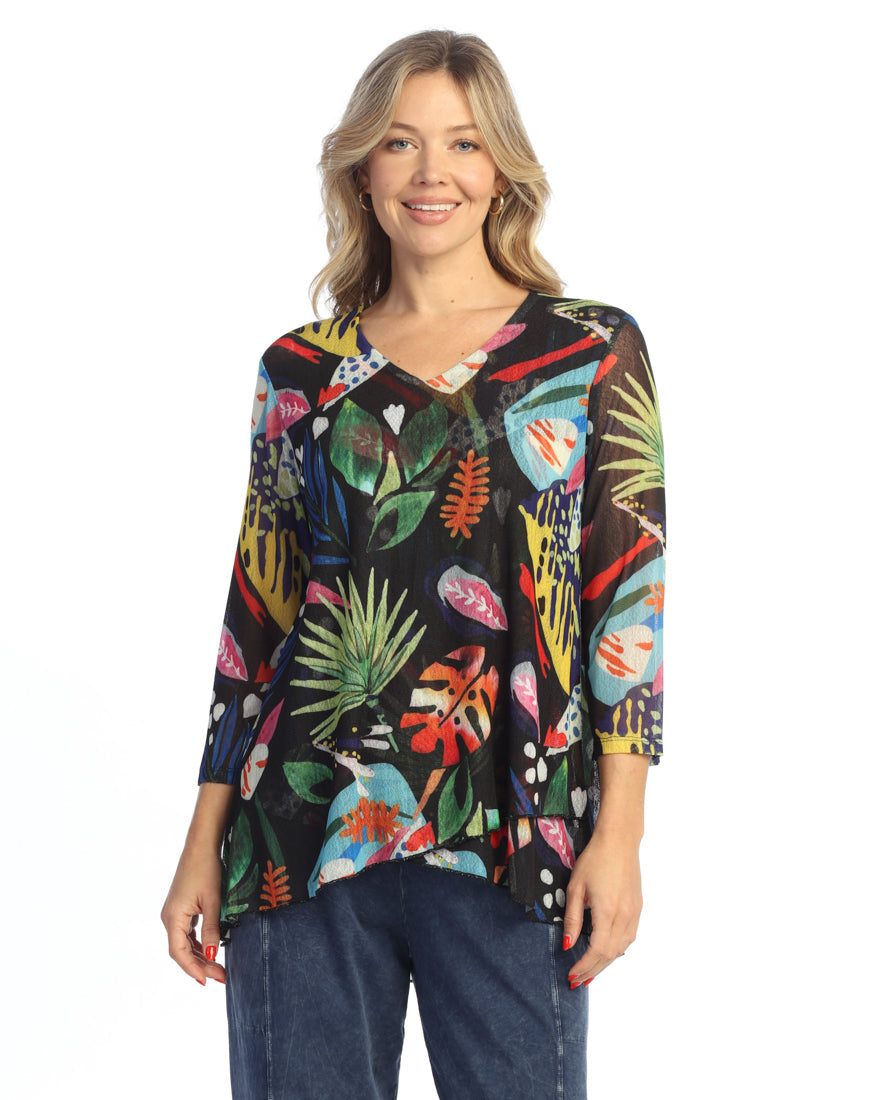 "Harmony" Crepe Mesh Criss Cross Hem Tunic Top - CM2-2084 – Shop My ...