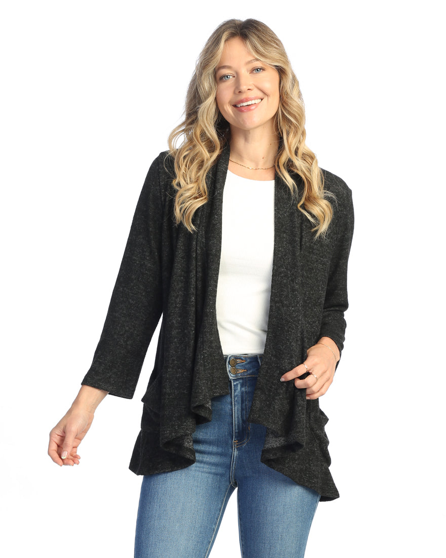 Jess & Jane Brushed Hacci Draped Cardigan - VP4 – Shop My Fair Lady