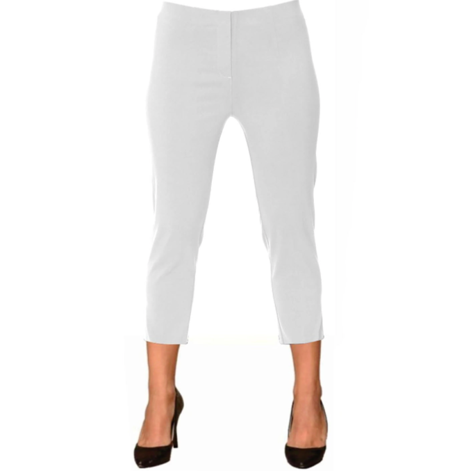 "Sidney" Capri in White - SID-WT – Shop My Fair Lady