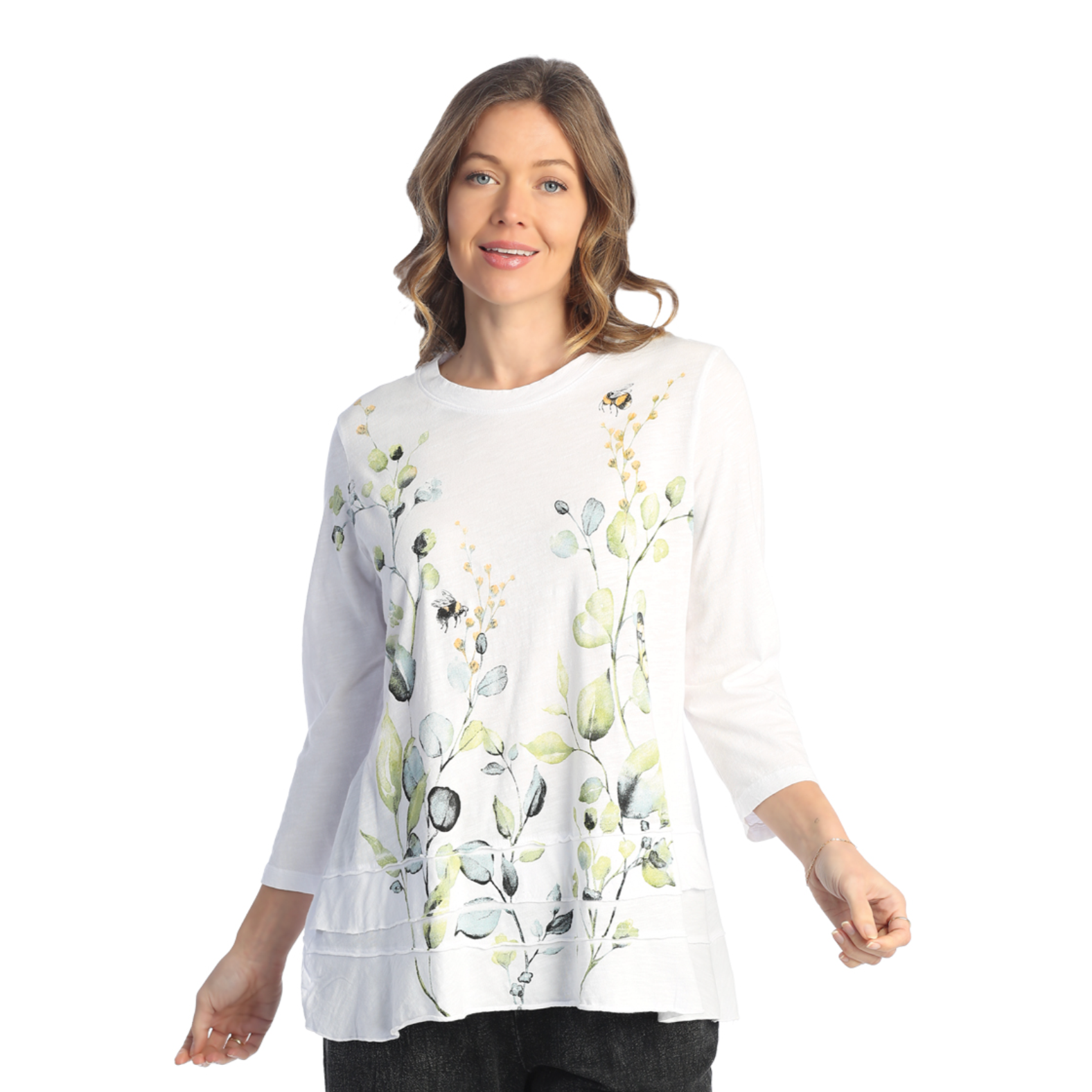 "Kelly" Floral Print Layered Tunic Top - M66-1831 - Sizes S & XL – Shop ...