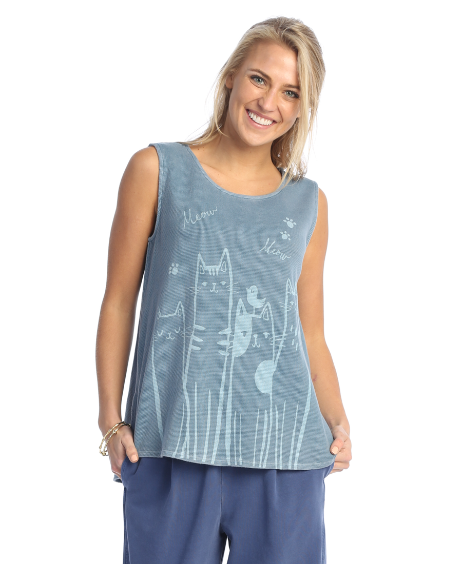 Weekend by Jess & Jane "Katz" Thermal Tank - WK12-1998 – Shop My Fair Lady
